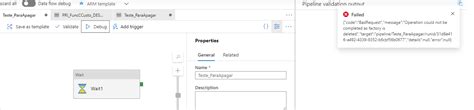 Azure Datafactory Debug Error Badrequest Factory Is Deleted Stack Overflow