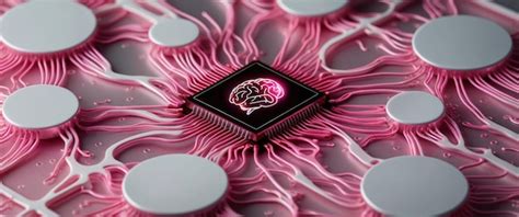 A Neural Interface Chip Illustrating Brain Computer Interaction Concept Premium Ai Generated Image