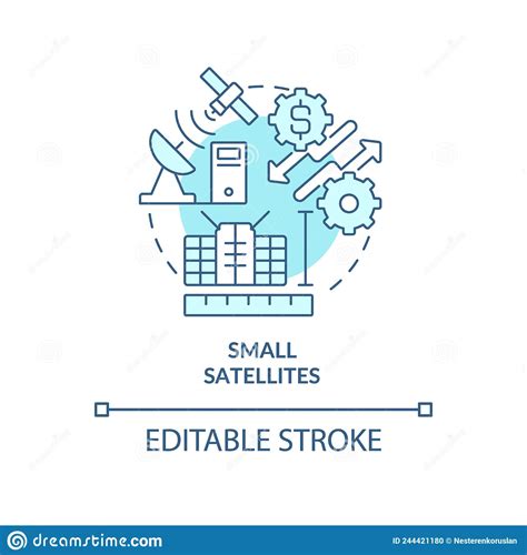 Small Satellites Turquoise Concept Icon Stock Vector Illustration Of Trend Space 244421180