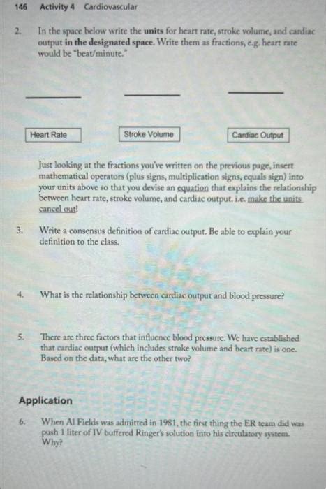 Solved 2 In The Space Below Write The Units For Heart Rate