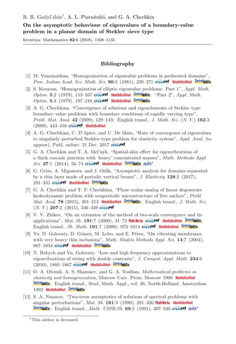 Pdf On Asymptotic Behavior Of Eigenpairs Of A Boundary Value Problem In A Planar Domain Of