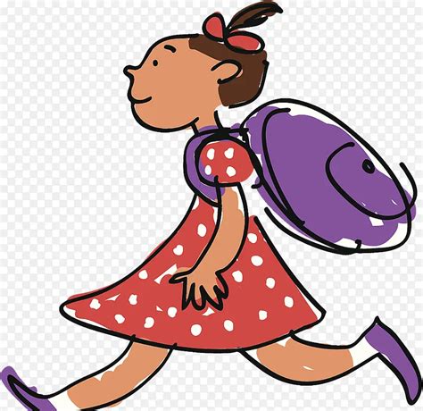 简笔画背书包走路的女孩侧面png图片素材下载 图片编号7831988 Png素材网