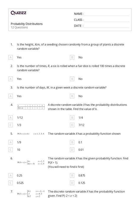 50 Probability Combinatorics Worksheets On Quizizz Free Printable