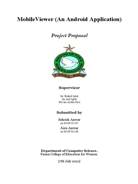 Mobileviewer An Android Application Project Proposal Pdf Mobile App Android Operating