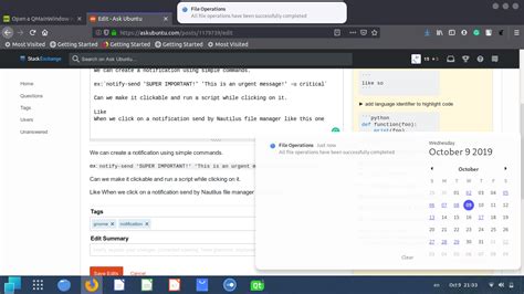 How To Create A Notification In Gnome From Command With Onclick