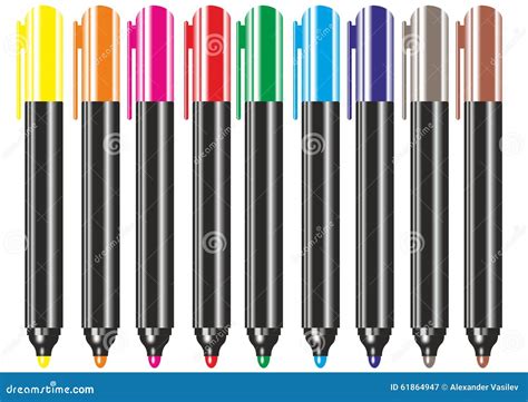 Markers Stock Vector Illustration Of Colors Vector 61864947