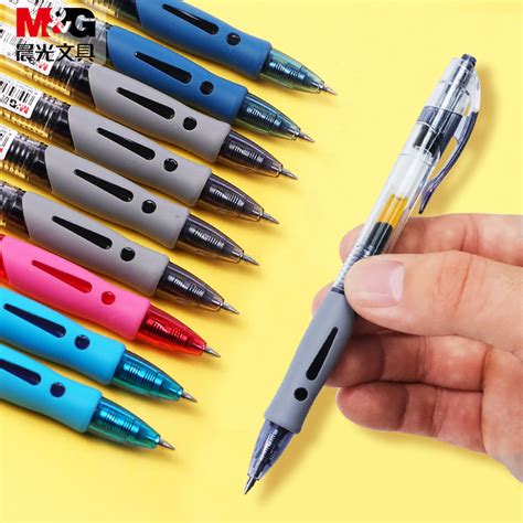 晨光中性笔按动笔gp 1008学生用水笔蓝黑签字笔0 5mm黑色红笔医生处方学习用品商务高档水性碳素圆珠笔批发 虎窝淘