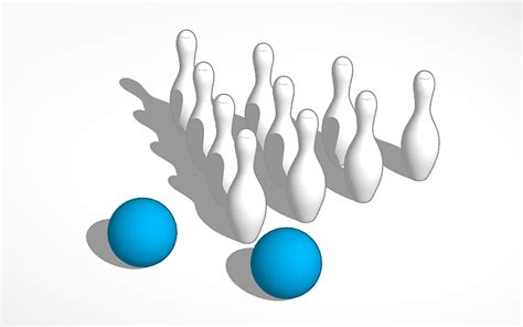 3d Design Copyable Bowling Set Tinkercad