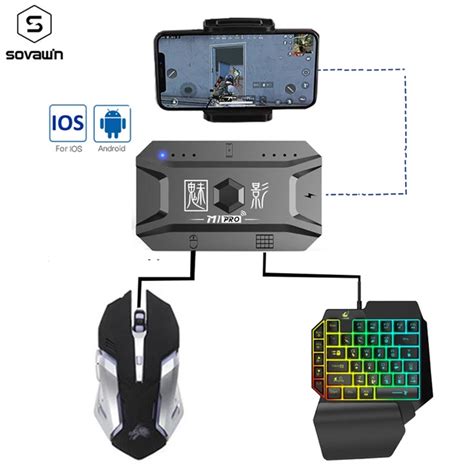 플러그 앤 플레이 게임 패드 Pubg 모바일 컨트롤러 게임 키보드 마우스 변환기 안드로이드 전화 어댑터 Ios 지원 블루투스
