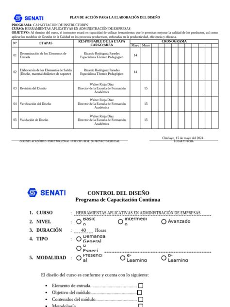 Diseño De Curso Herramientas Aplicativas En Administración De Empresas Pdf