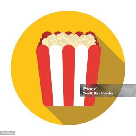 팝콘 흰색 배경에 고립 된 평면 스타일에서 아이콘 영화와 영화 기호 주식 벡터 일러스트 레이 션 0명에 대한 스톡 벡터 아트 및 기타 이미지 Istock