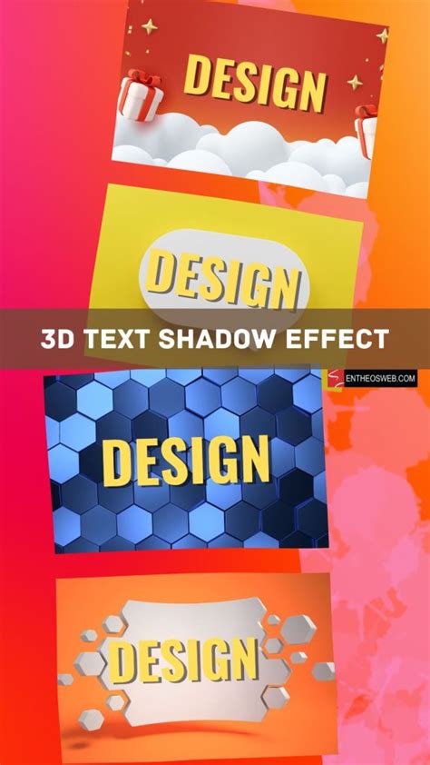 3d text shadow effect canva tutorial entheosweb
