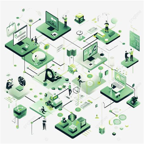 Isometric Big Data Flat Data Business Big Data PNG Transparent Image