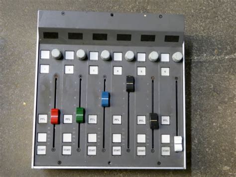 Audio Mixer Modules With Linear Faders And Square Buttons Electro Props Hire