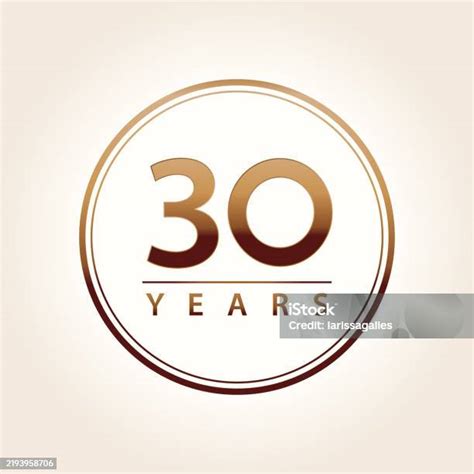30 년 축 하 이벤트 기념일 기념일 등에 갈색 서클 배지 년 로고 밝은 배경 0명에 대한 스톡 벡터 아트 및 기타 이미지 0명 30 갈색 Istock