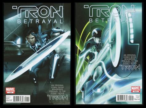 Tron Betrayal Comic Set 1 2 Lot Original Prequel To Disneys Tron