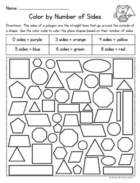 2d Plane Shapes Worksheets Geometry 2d Attributes Of Plane Shapes