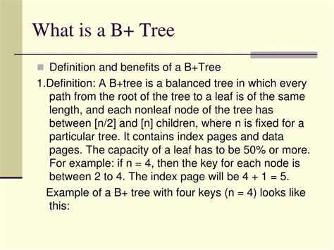 PPT B Tree PowerPoint Presentation Free Download ID
