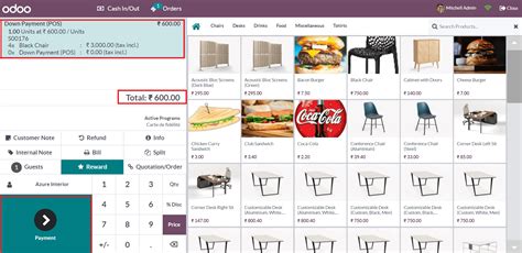 Down Payment In Odoo PoS Odoo V Enterprise Edition Book