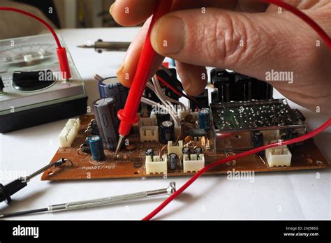 Troubleshooting On The Smartphones Motherboard Electronics Technician Repairing Broken Mobil