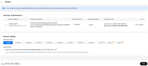 Manual Renewalrenewalbillingdistributed Message Service For Rabbitmq Huawei Cloud