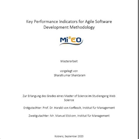 Key Performance Indicators For Agile Software Development Methodology Download Scientific Diagram