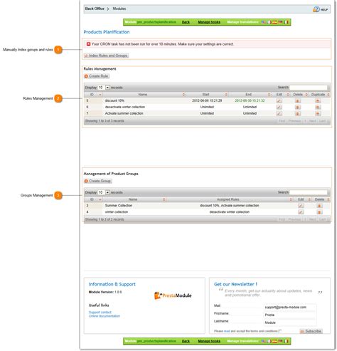 Subjectbackoffice Overview