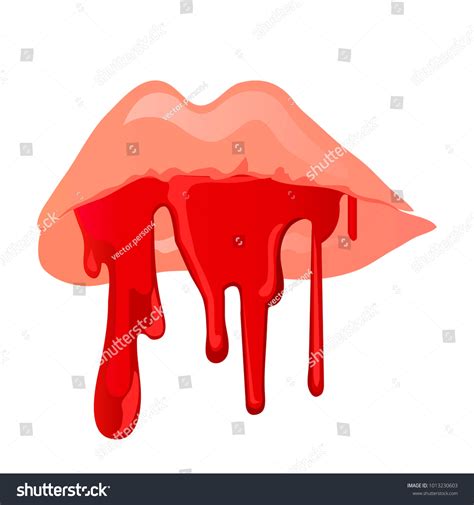 Vector Illustration Lips Sexy Lips Dripping Stock Vector Royalty Free Shutterstock