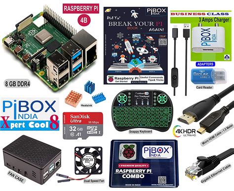 Pibox India Xpert Cool 8 Raspberry Pi 4 8gb Combo Kit 4823w With Pi4