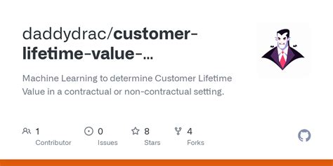 Github Daddydrac Customer Lifetime Value Contractual Or Non Contractual Relationship Machine