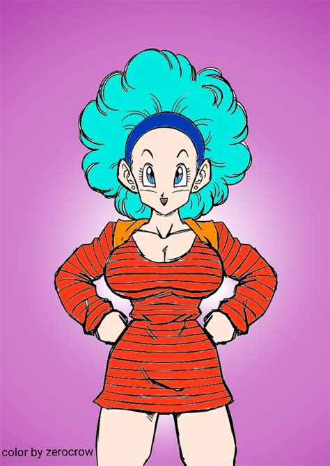 Rule 34 Bulma Afro Bulma Briefs Bulma Briefs Color Edit Color Sketch Dragon Ball Dragon Ball