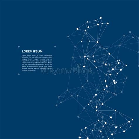 Node Molecule Structure Geometric Modern Technology Concept Science Vector Background Stock