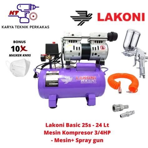Lakoni Basic 25s 24 Lt Mesin Kompresor 34hp Spray Gun Lazada Indonesia