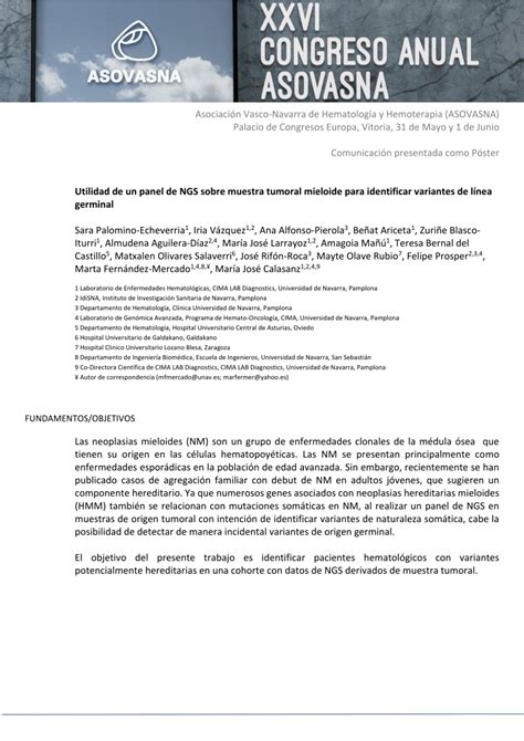 Pdf Identification Of Germline Variants On Tumor Only Ngs Panel Sequencing Utilidad De Un
