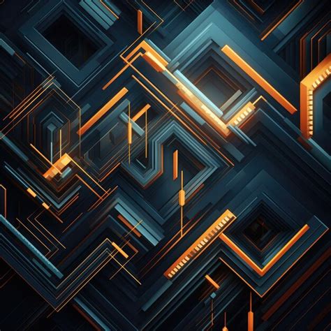 Premium Ai Image Futuristic Geometry Modern And Technology Driven Pattern