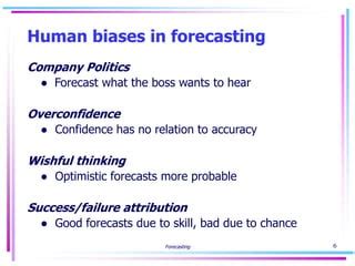 Forecasting Ppt Lecture Note Forecasting Involves Making Predictions About The Future PPT