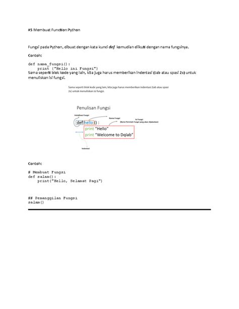 Python Membuat Function Python 5 Membuat Func Python Fungsi Pada Python Dibuat Dengan Kata