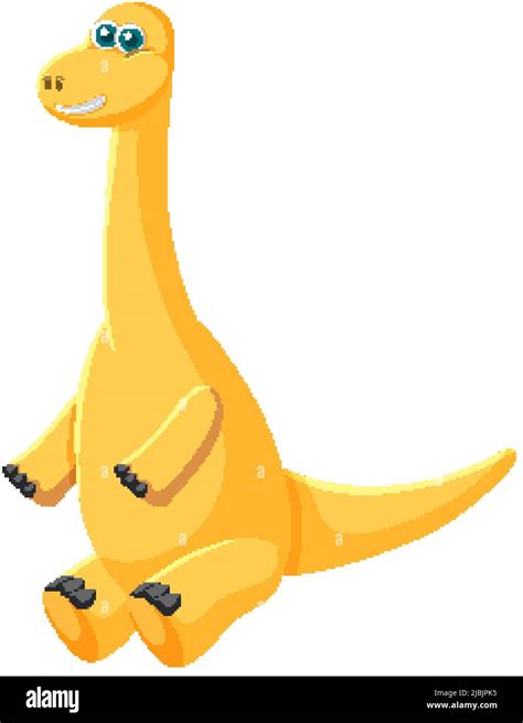 Cute Brachiosaurus Dinosaur Cartoon Illustration Stock Vector Image And Art Alamy