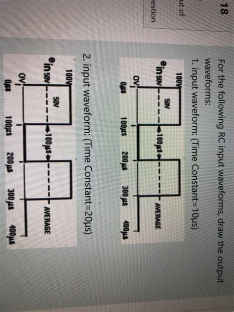 Solved 18 For The Following Rc Input Waveforms Draw The