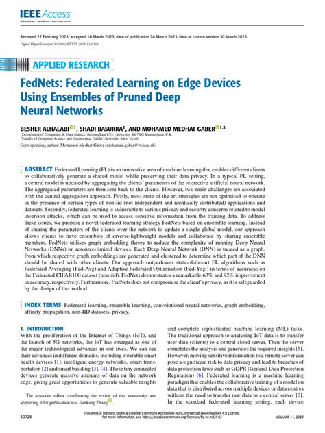 Fednets Federated Learning On Edge Devices Using Ensembles Of Pruned Deep Neural Networks Pdf
