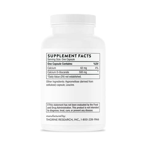 D-глюкарат кальция 7 150.00 руб, Calcium D-Glucarate, Thorne Research ...