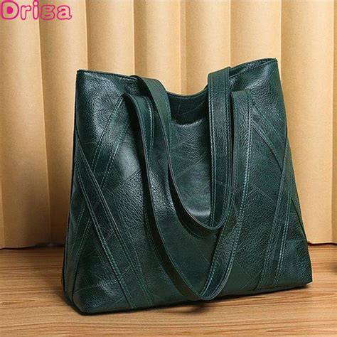 Driga 여성용 럭셔리 핸드백 버킷 백 고품질 대용량 캐주얼 스플라이싱 빈티지 숄더 메신저 백숄더 백 Aliexpress
