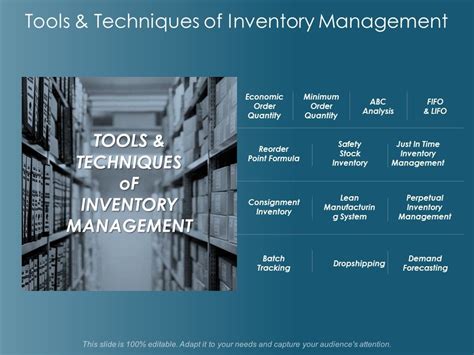 Tools And Techniques Of Inventory Management Ppt Powerpoint Presentation Model Inspiration