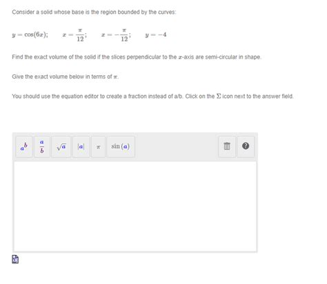 Solved Consider A Solid Whose Base Is The Region Bounded By Chegg Com