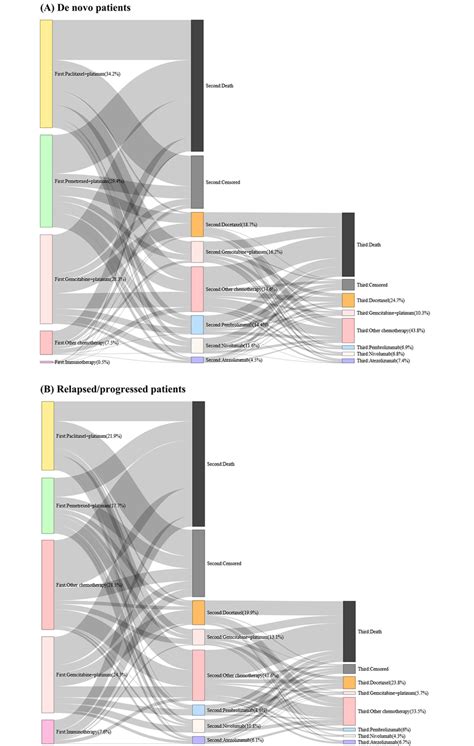 Sankey Diagram Of Treatment Patterns A De Novo Patients B Download Scientific Diagram