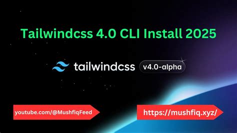How To Install Tailwind Css 40 Cli In 2025 Youtube