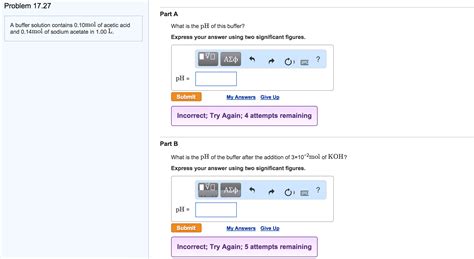 Solved Problem 1727 A Buffer Solution Contains 010mol Of