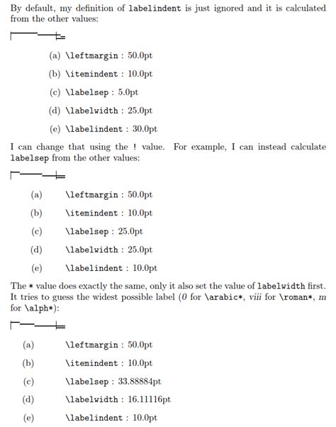 Enumitem Understanding The Usage Of Asterisk And Exclamation Mark In