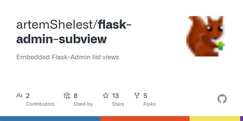 Github Artemshelestflask Admin Subview Embedded Flask Admin List Views