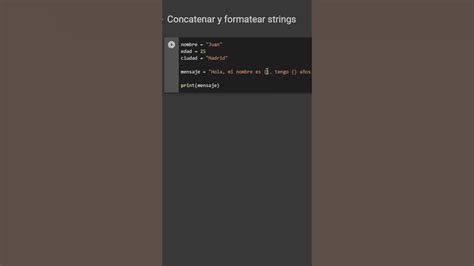 Domina Python Tutorial De Concatenación Y Formateo De Strings Con La Función Format Youtube